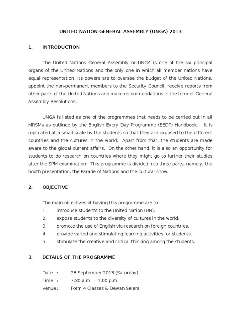 United Nation General Assembly | PDF | United Nations General Assembly ...