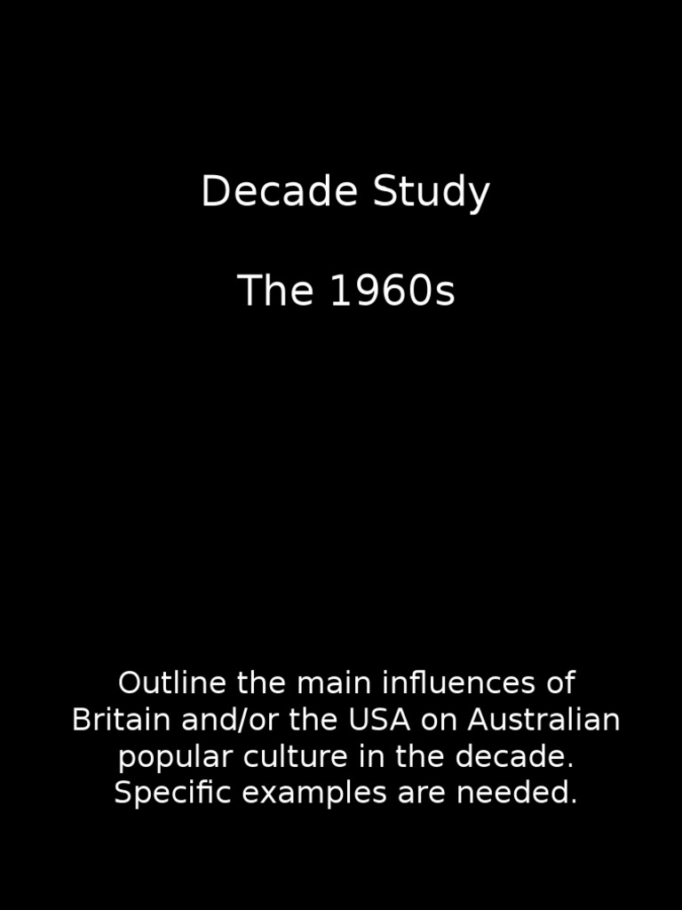 History Decade Study 1960s | PDF | Fashion | Supermarket