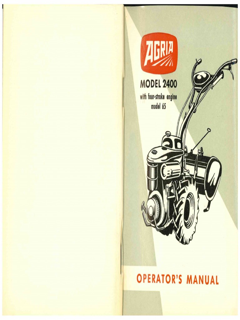 Agria 2400 Manual | PDF