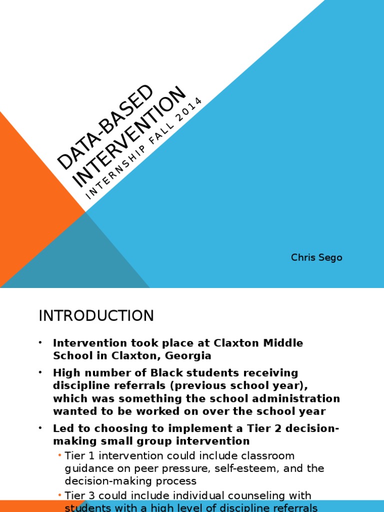 Data-Based Intervention Presentation | PDF | School Counselor ...