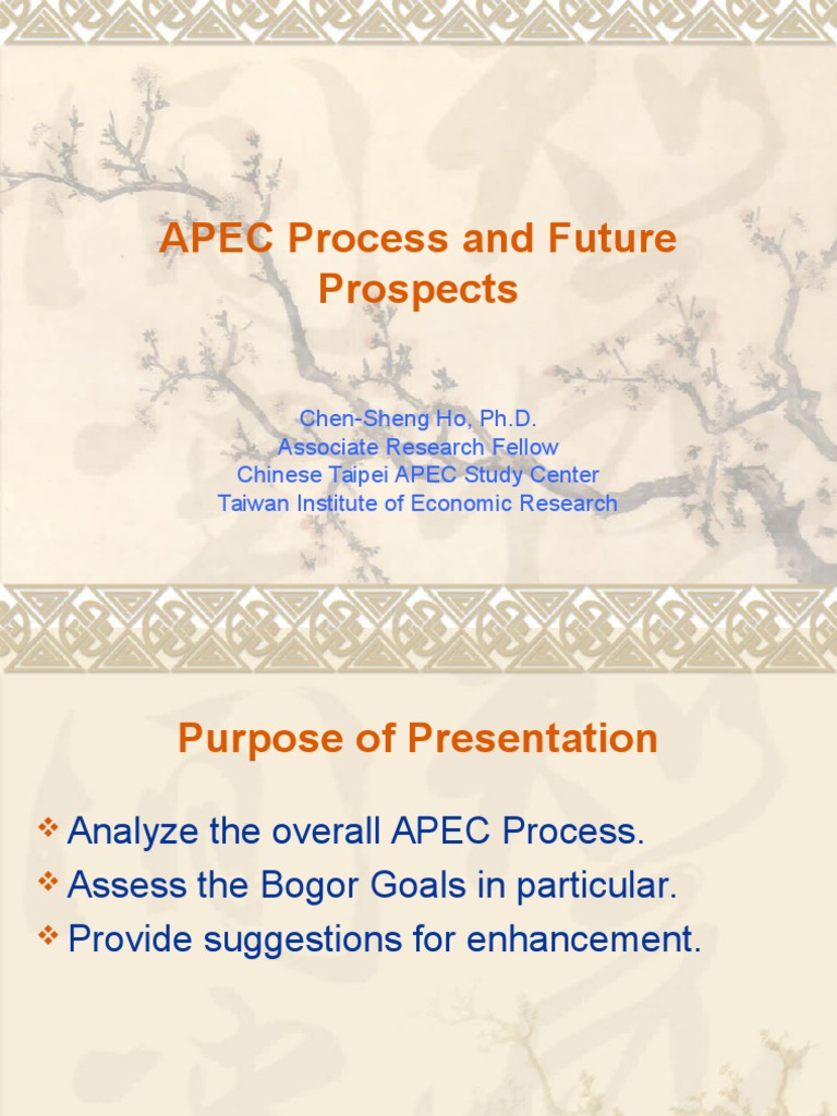 Th4454e APEC Process For Tamkang U | PDF | Asia Pacific Economic ...