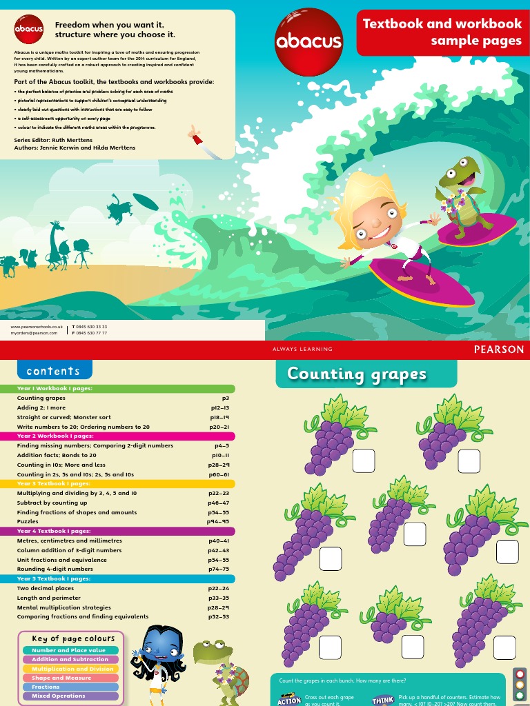 Abacus Textbook and Work Book Sample Booklet | Fraction (Mathematics ...