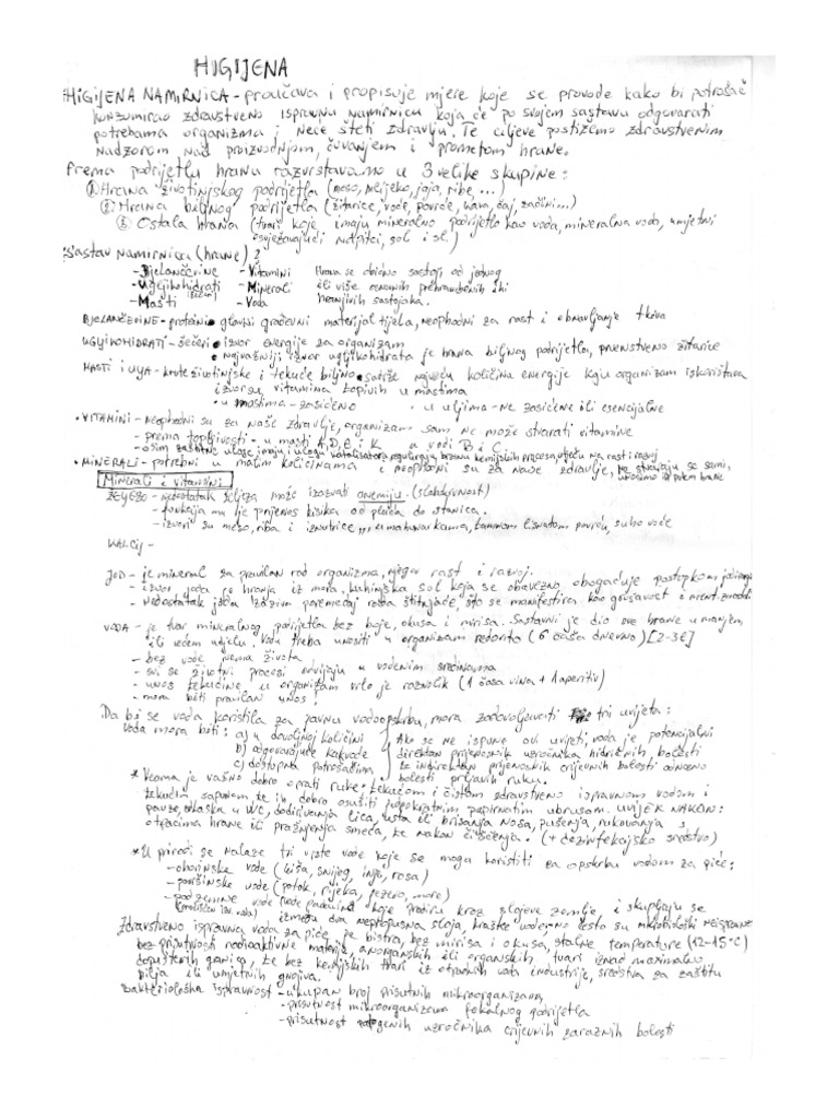Higijenski Minimum | PDF
