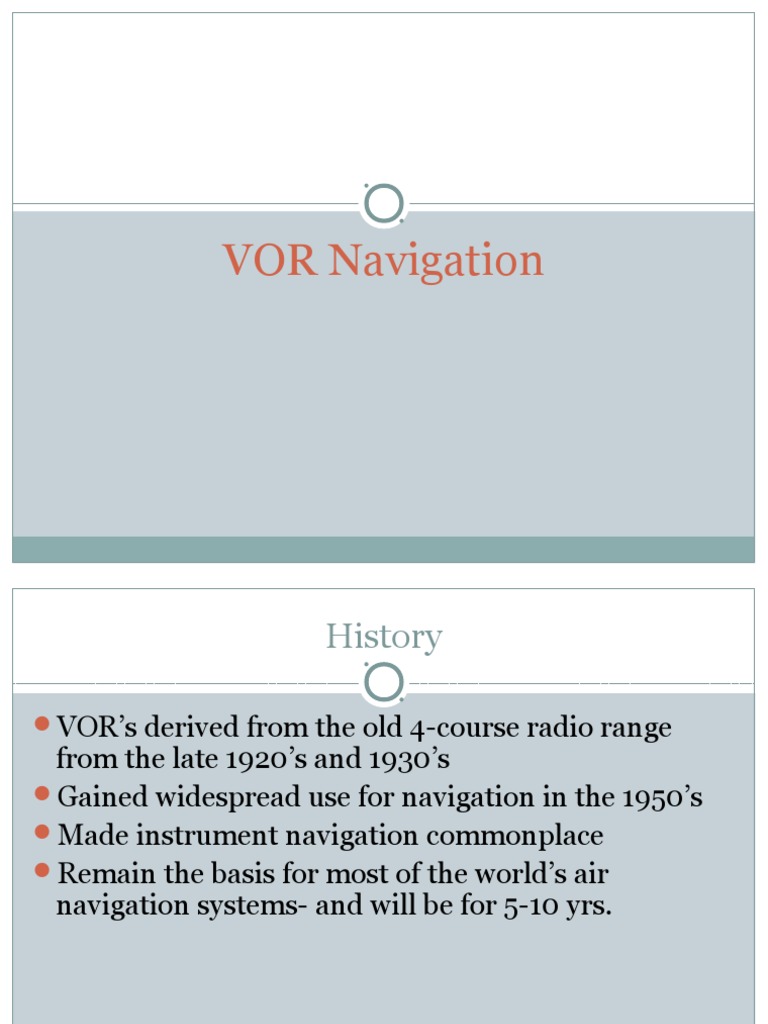 Vor Navigation | PDF | Aeronautics | Aerospace Engineering