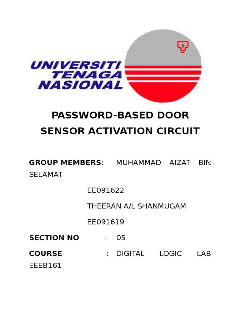 Password Detector Dilo Lab Project | PDF | Security Alarm | Logic Gate