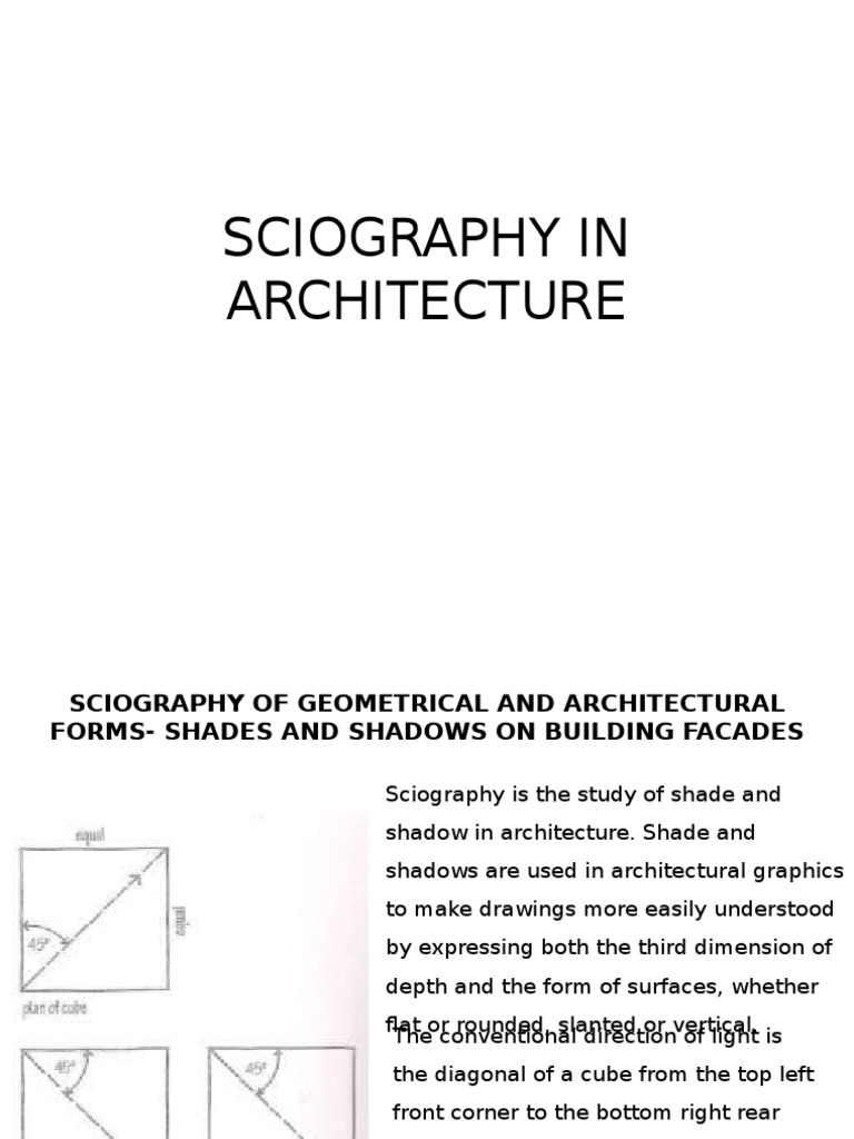Sciography in Architecture | Shape | Shadow