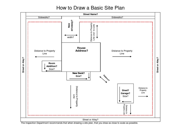 How To Draw A Basic Site Plan Street Name Sidewalks | PDF | Streets And ...