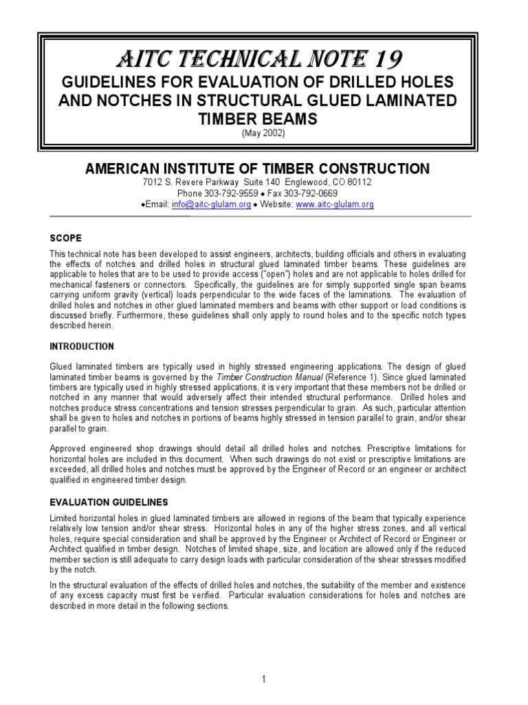 AITC Technical Note 19 | PDF | Beam (Structure) | Bending
