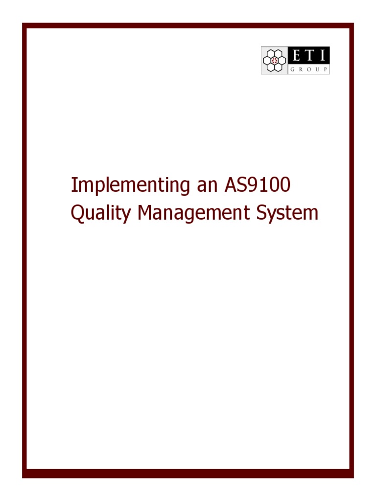 eBook on How to Implement an AS9100 | Business Process | Quality ...