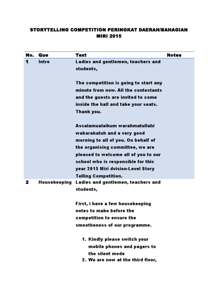 Skirp Story Telling Competition | PDF | Public Speaking