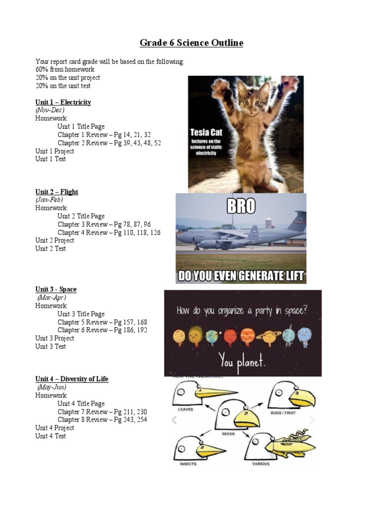 Grade 6 Science Assessment Guide | PDF
