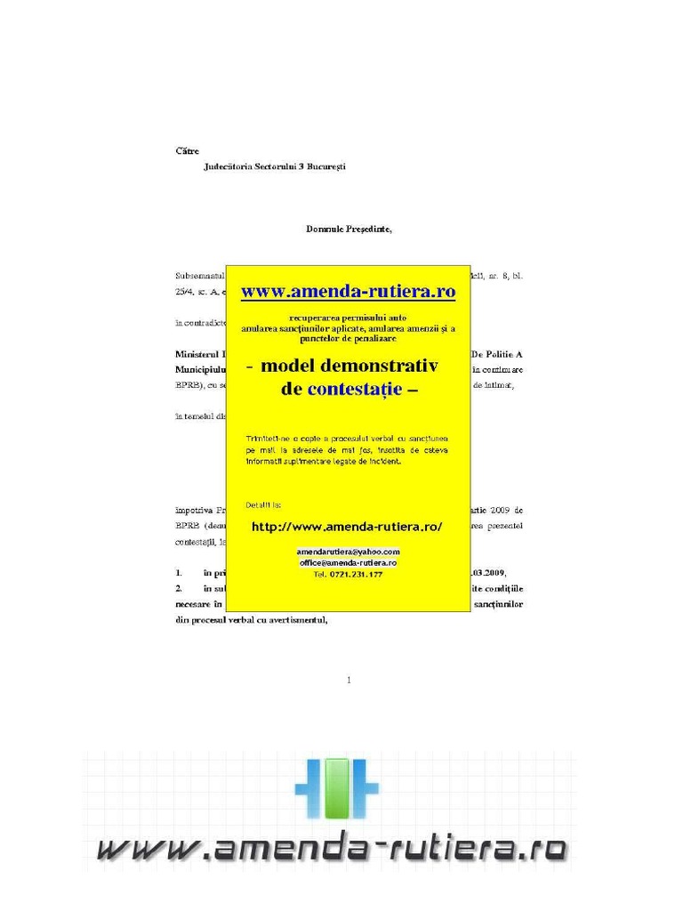 Model Contestatie | PDF