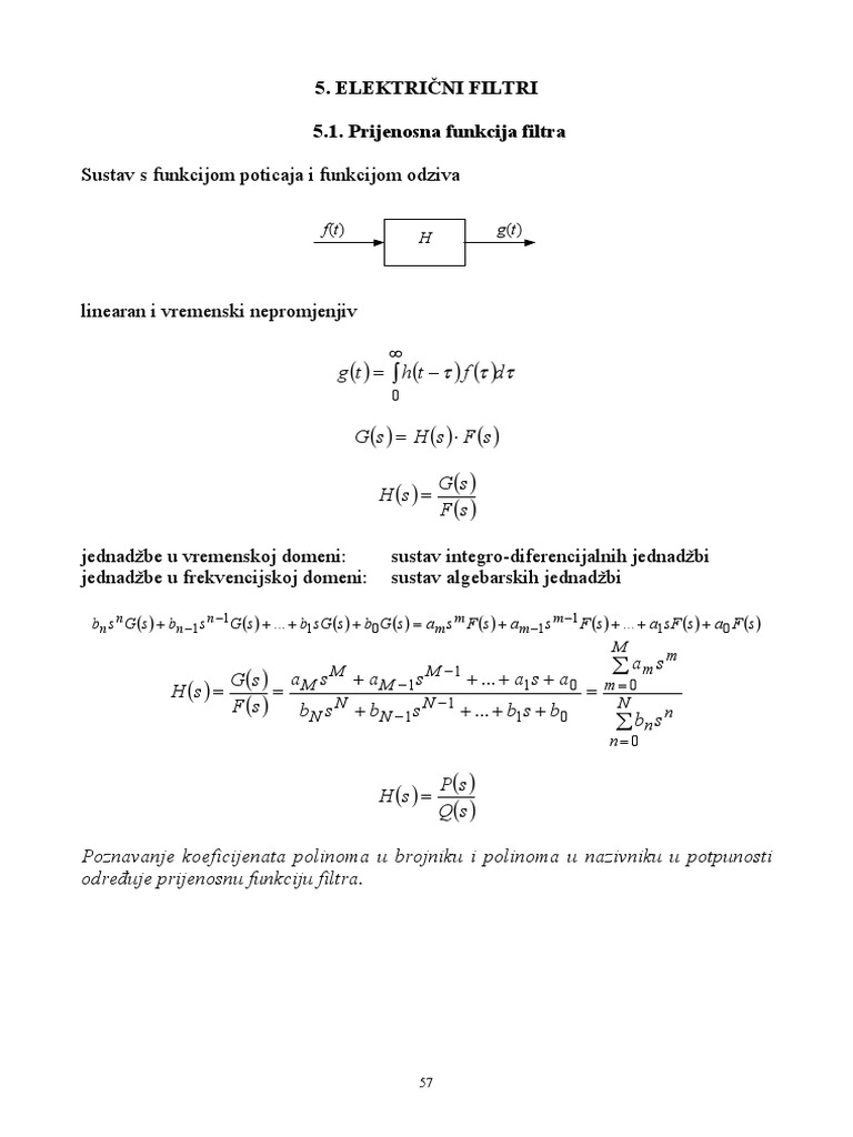 Obrada Signala Elektricni Filtri | PDF