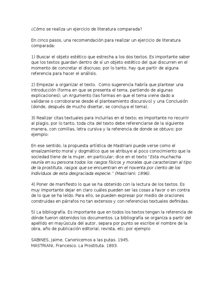 Guía de Literatura Comparada en 5 Pasos | PDF | Ciencias sociales ...