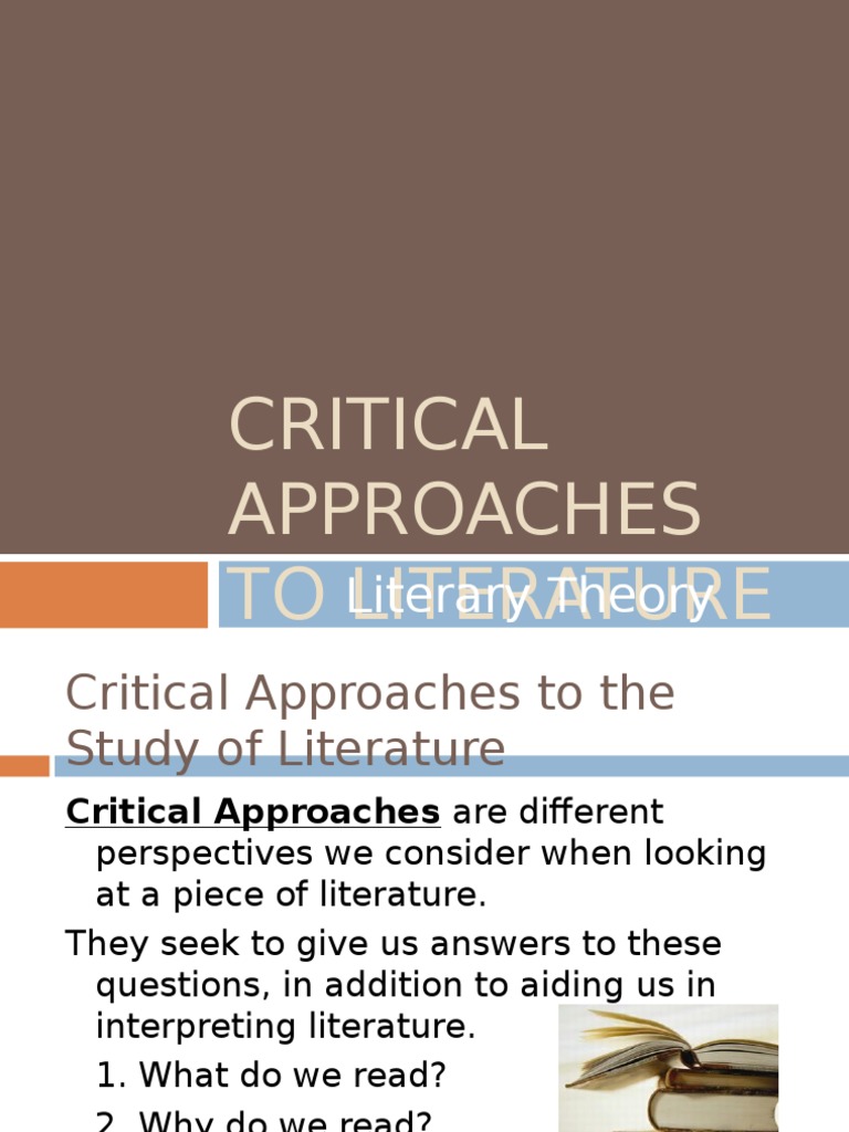 Critical Approaches to Literary Analysis | PDF | Psychological Concepts ...