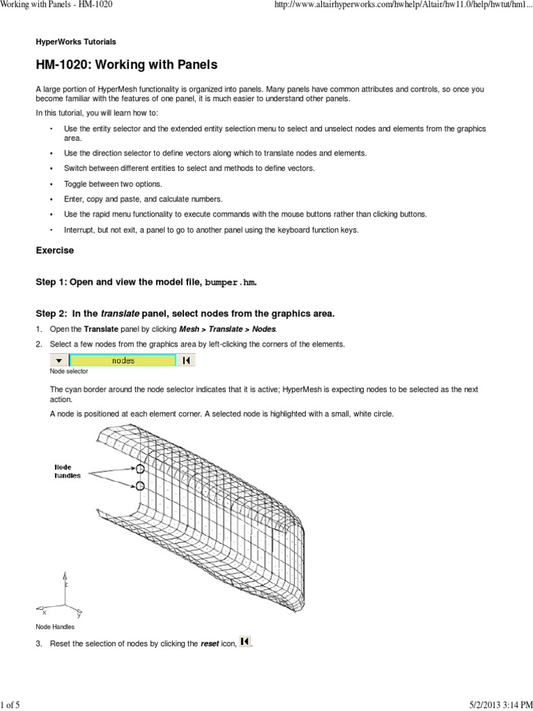 3 Working With Panels | PDF | Button (Computing) | Menu (Computing)