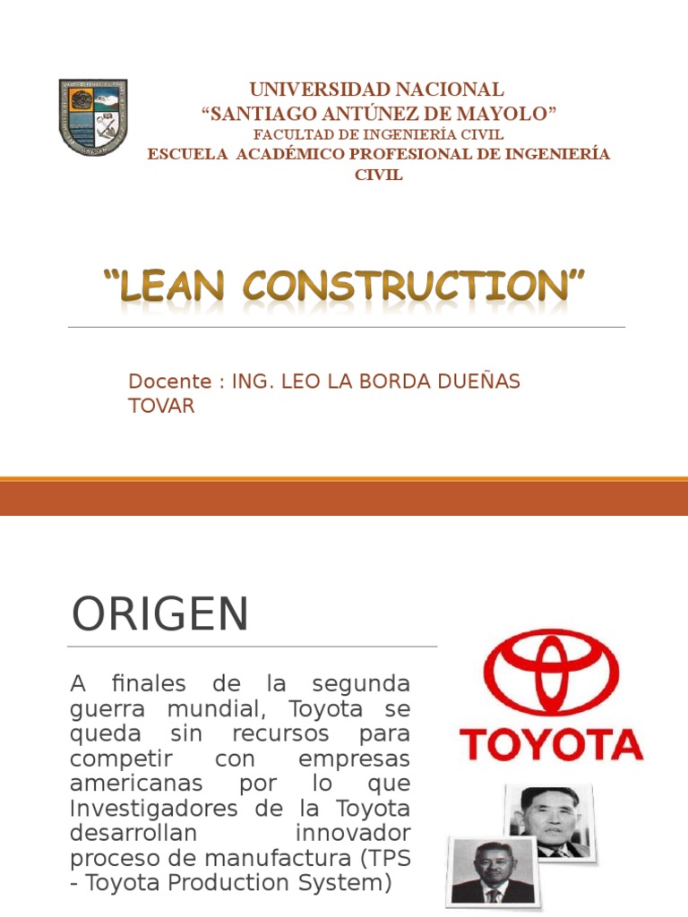 Lean Construction | PDF | Lean Manufacturing | Gestión de proceso