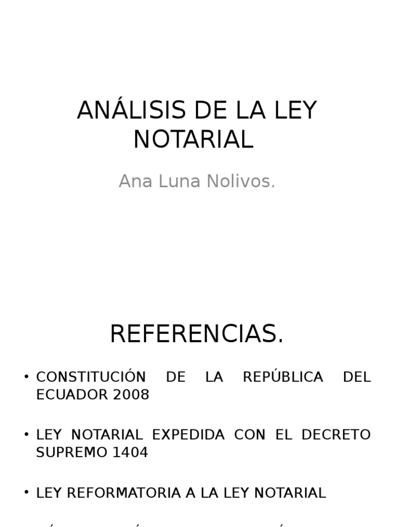 Análisis de La Ley Notarial | PDF | Justicia | Crimen y violencia