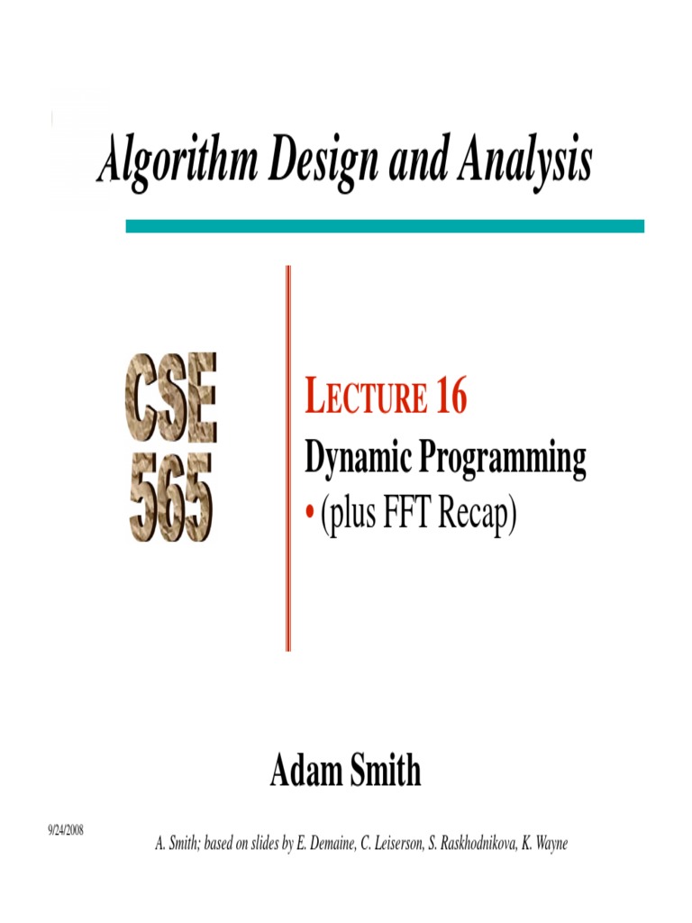 Dynamic Programming Pdf Dynamic Programming Fast Fourier Transform