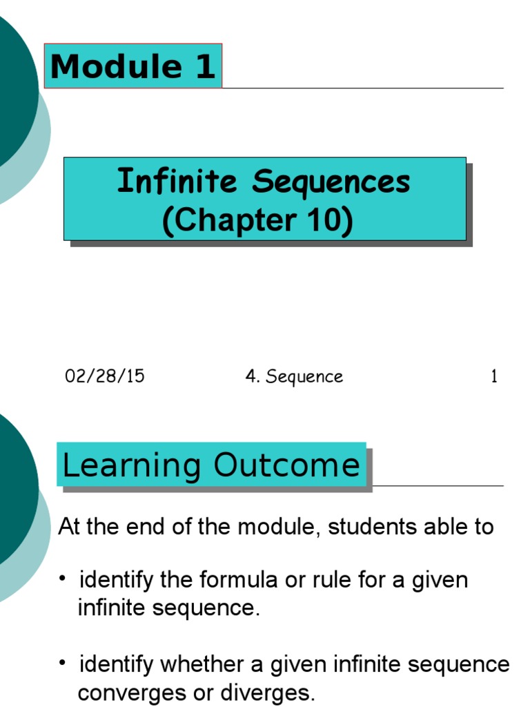 Infinite Sequence Module 1 | PDF | Sequence | Monotonic Function