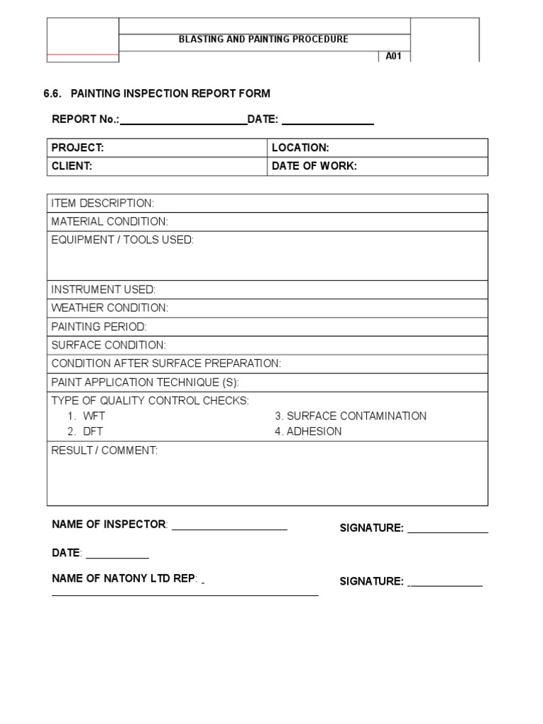 Painting and Blasting Sample Report. | PDF | Business | Law