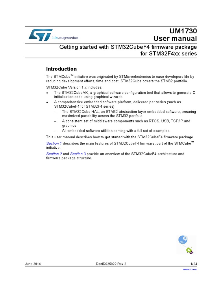 STM 32 Cube F 4 Getting Started | PDF | Device Driver | Application ...