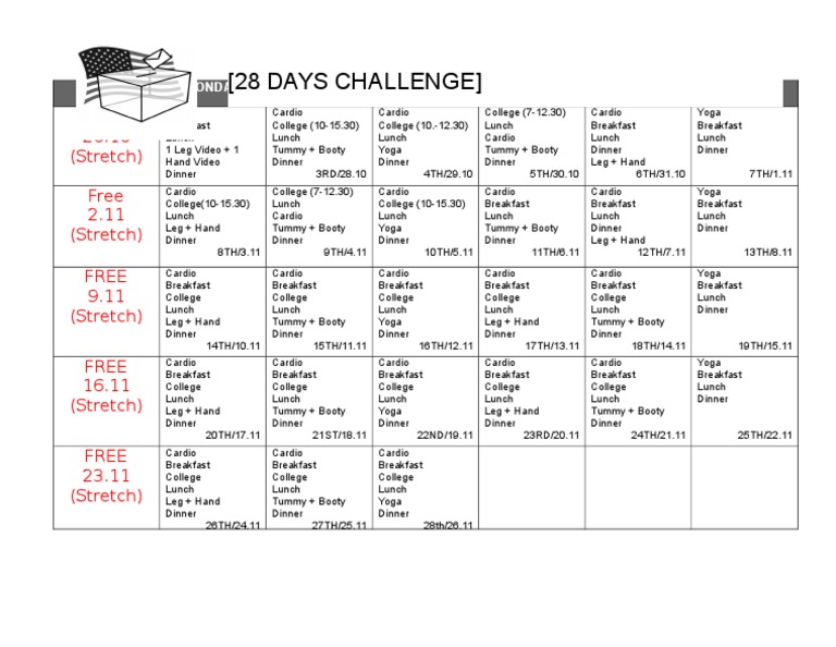 College Fitness Schedule | PDF