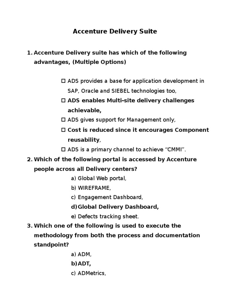 Accenture Delivery Suite | Project Manager | Software Development
