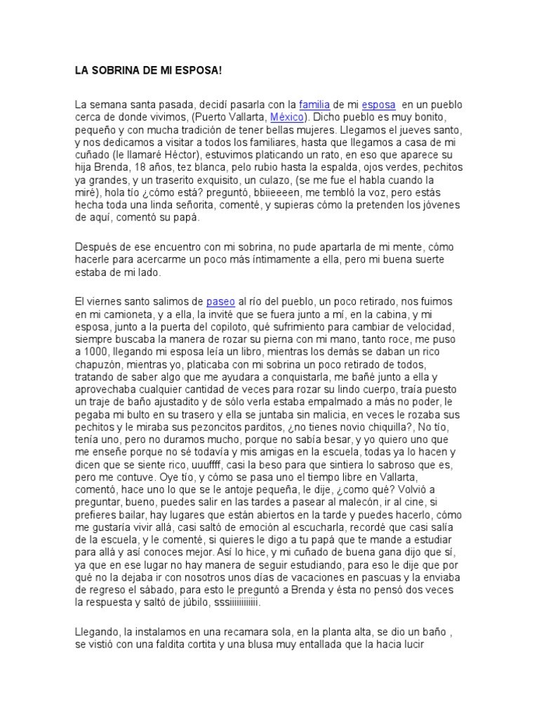 La Sobrina de Mi Esposa | PDF | Sexo