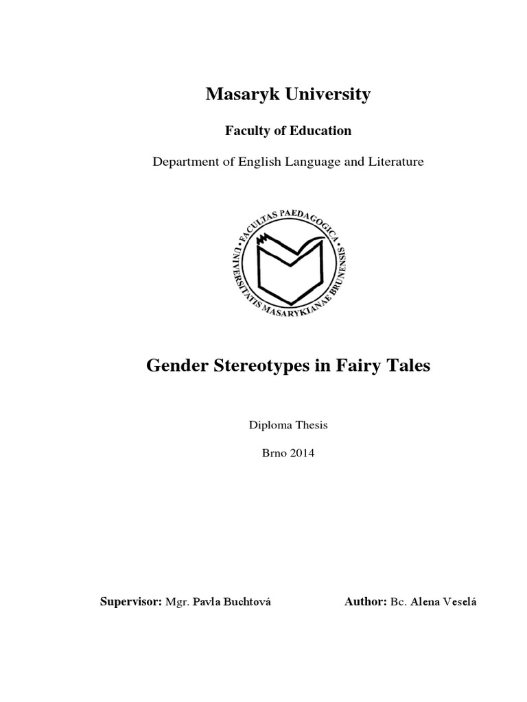 Gender Stereotypes in Fairy Tales: An Analysis of Cinderella and Snow ...