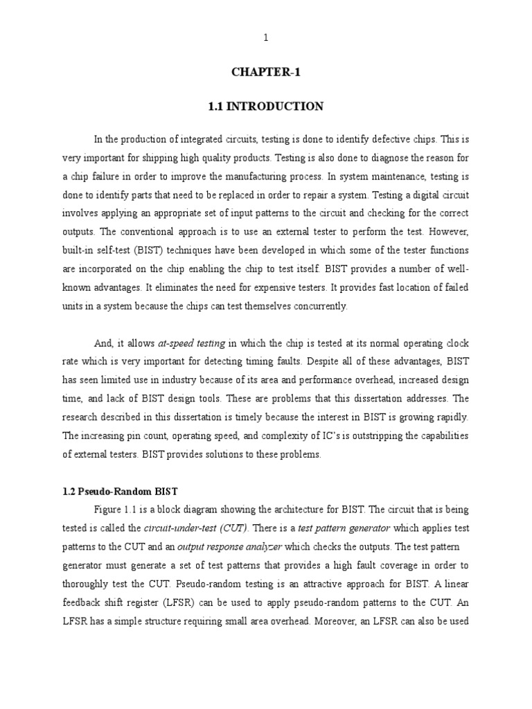 Chapter 1 1 2 Pseudo Random Bist Pdf Field Programmable Gate Array Hardware Description