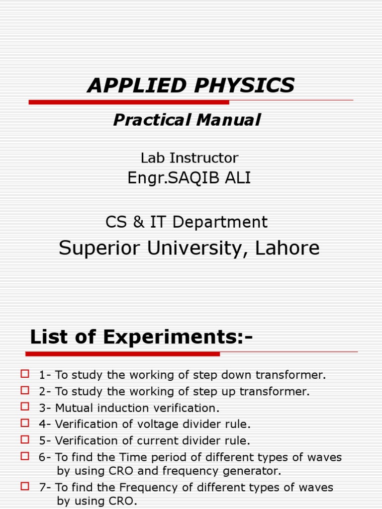 Applied Physics | PDF | Transformer | Inductor