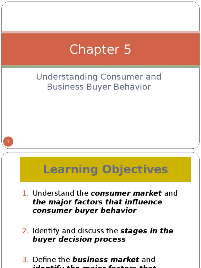 Understanding Consumer and Business Buyer Behavior | PDF | Consumer ...