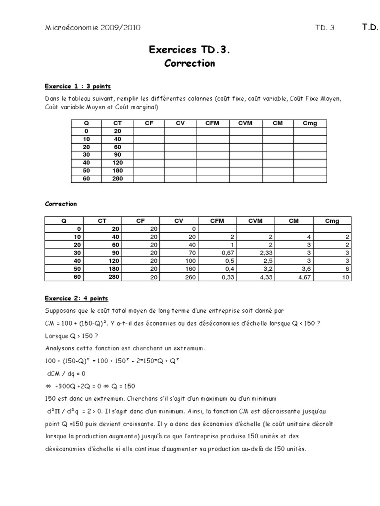 TD3 Corrig Micro | PDF