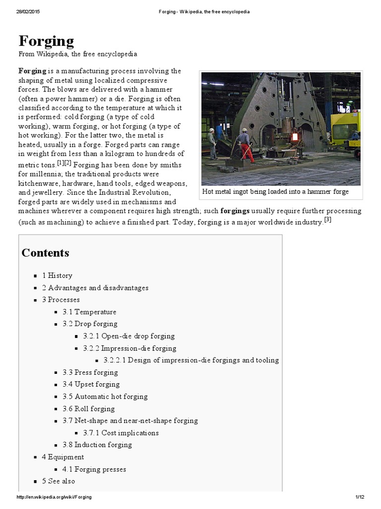 Forging And Rolling Pdf Forging Industries