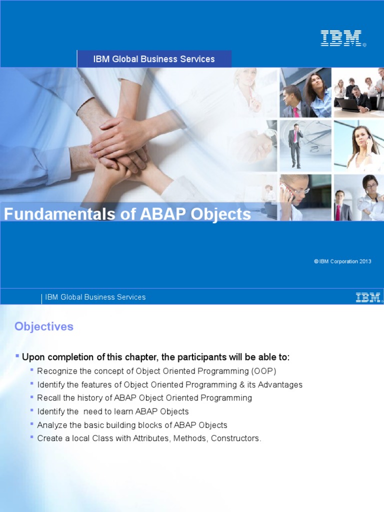 Fundamentals of ABAP Objects: IBM Global Business Services | PDF | Constructor (Object Oriented ...