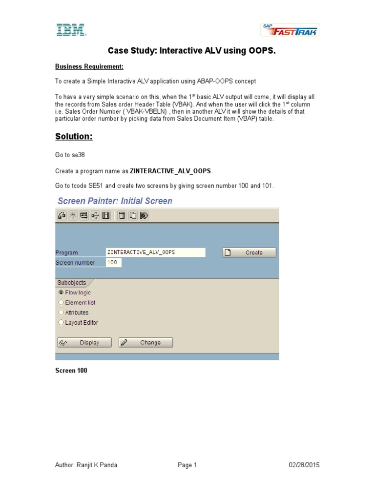 Case Study OO ALV Interactive | PDF | Software Development | Computer Data