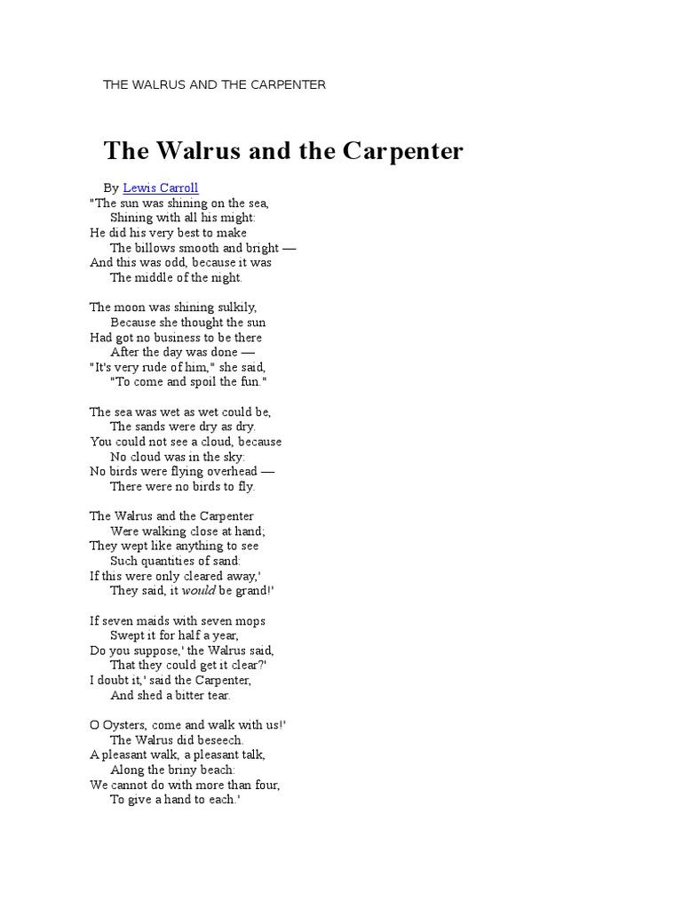 The Walrus and The Carpenter | PDF