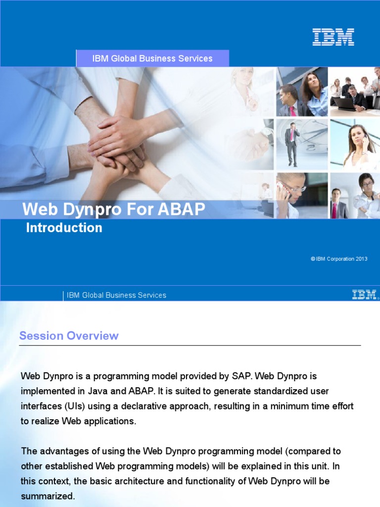 Web Dynpro For ABAP: IBM Global Business Services | PDF | Model–View–Controller | Web Application