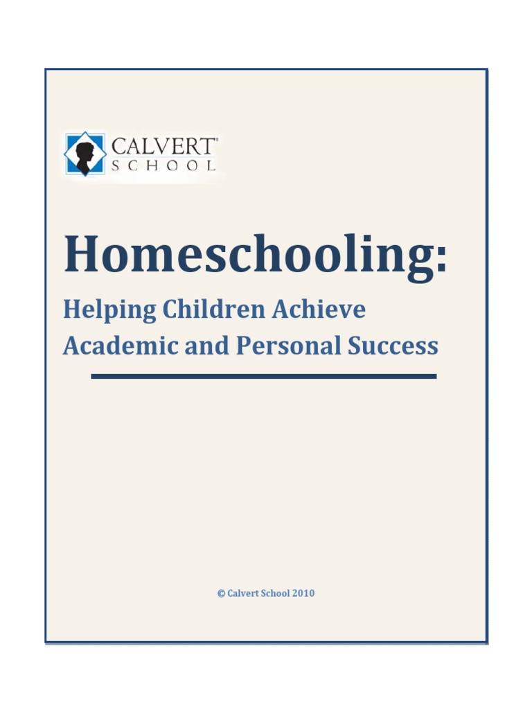 Calvert Homeschooling Academic Success PDF | PDF | Homeschooling | Teachers