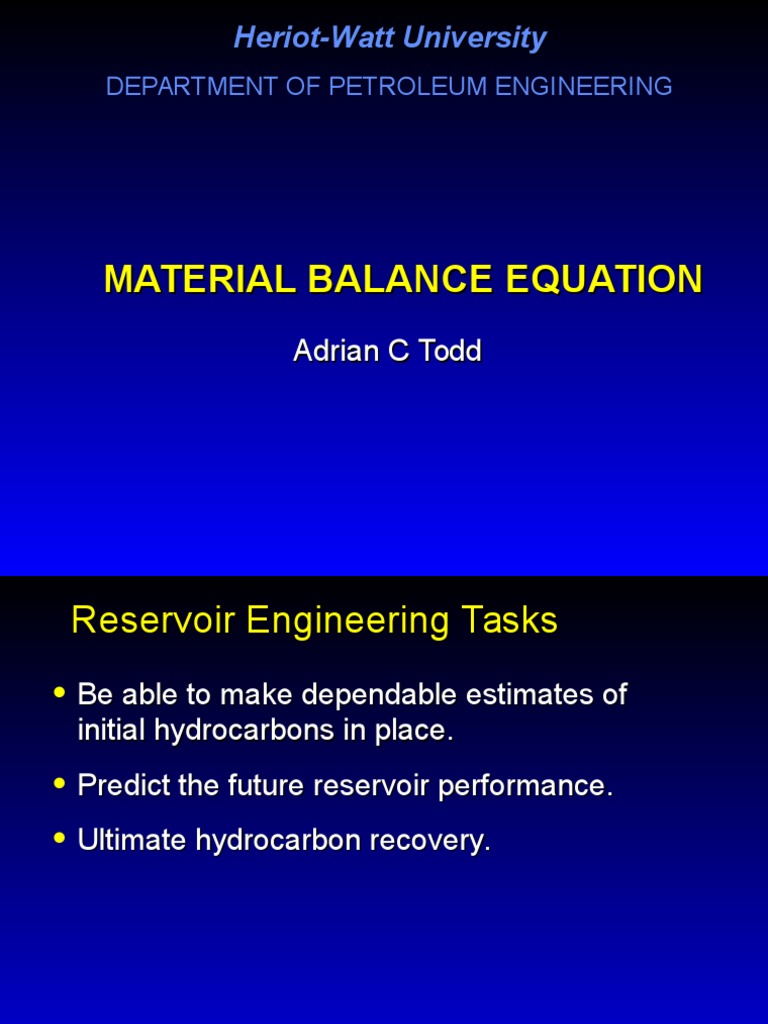 Chap15- MBal | Petroleum Reservoir | Porosity