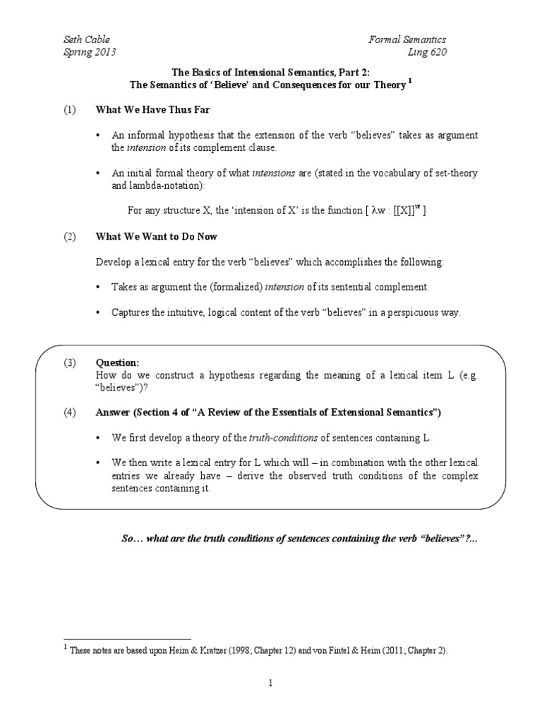 3 Intensional-Semantics2 | PDF | Semantics | Lexical Semantics