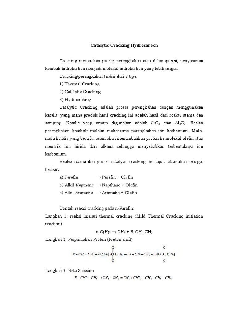Catalytic Cracking Hydrocarbon | PDF