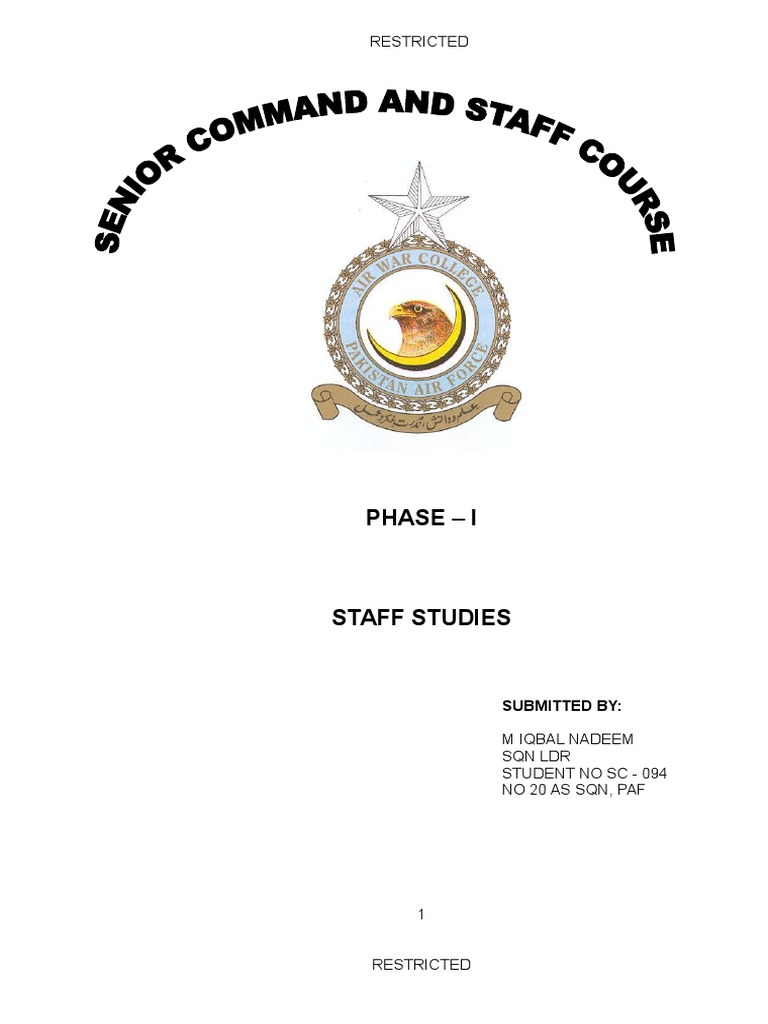 PAF Staff Studies Report on Vehari Ops | PDF | Military Forces | Aviation