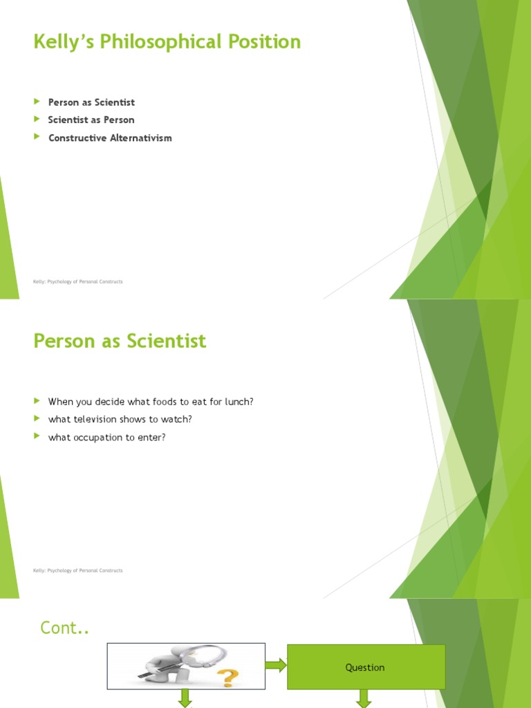 Kelly's Constructive Alternativism Theory | PDF | Self-Improvement ...