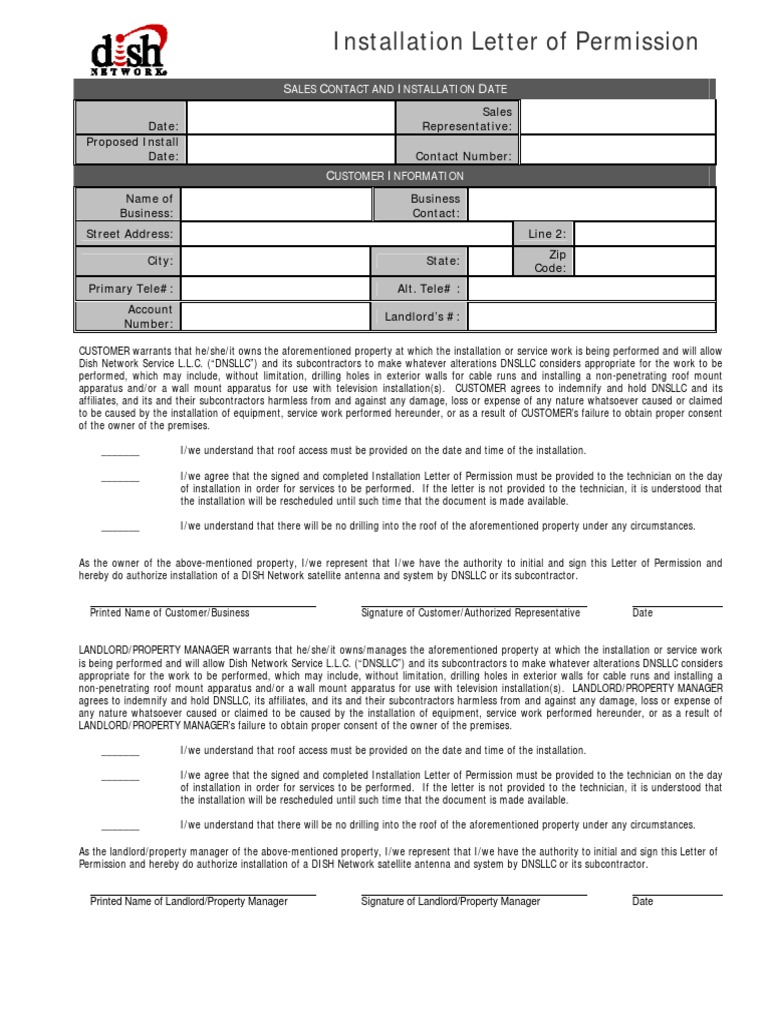 Installation Letter of Permission: S C I D | PDF | Broadcast ...