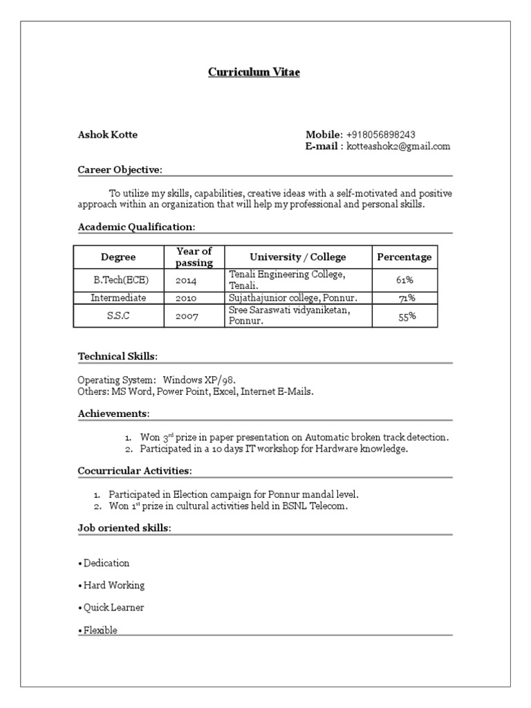 Ashok Resume | PDF | Pharmacy | Hospital