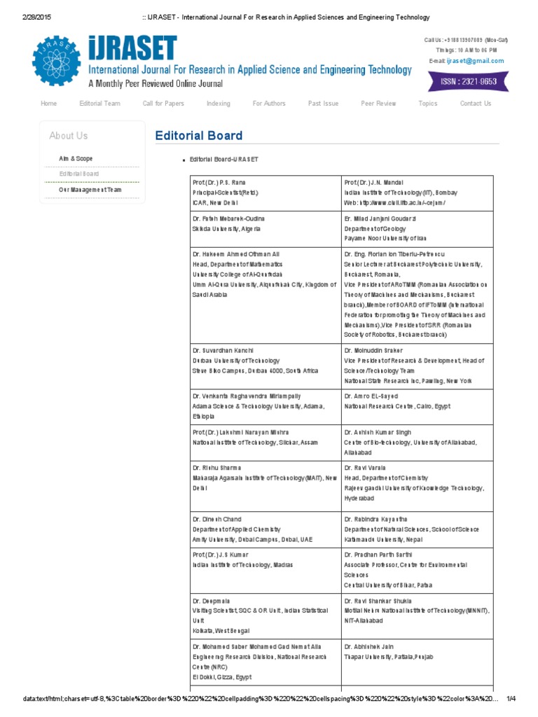 IJRASET - International Journal For Research in Applied Sciences and ...