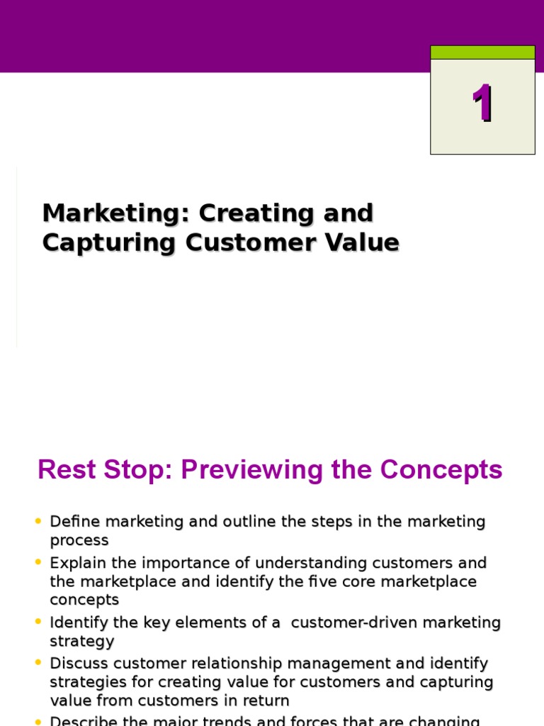 02 - Marketing Creating and Capturing Customer Value | PDF | Marketing | Customer Relationship ...