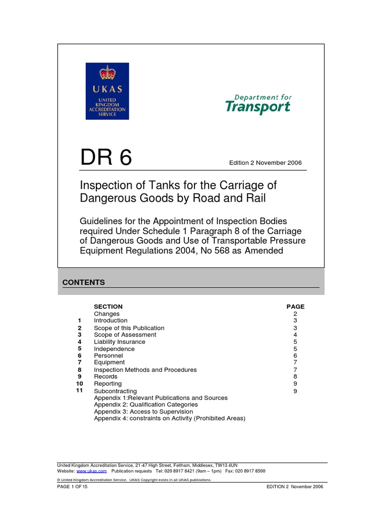 Inspection of Tanks | PDF | Verification And Validation | Dangerous Goods